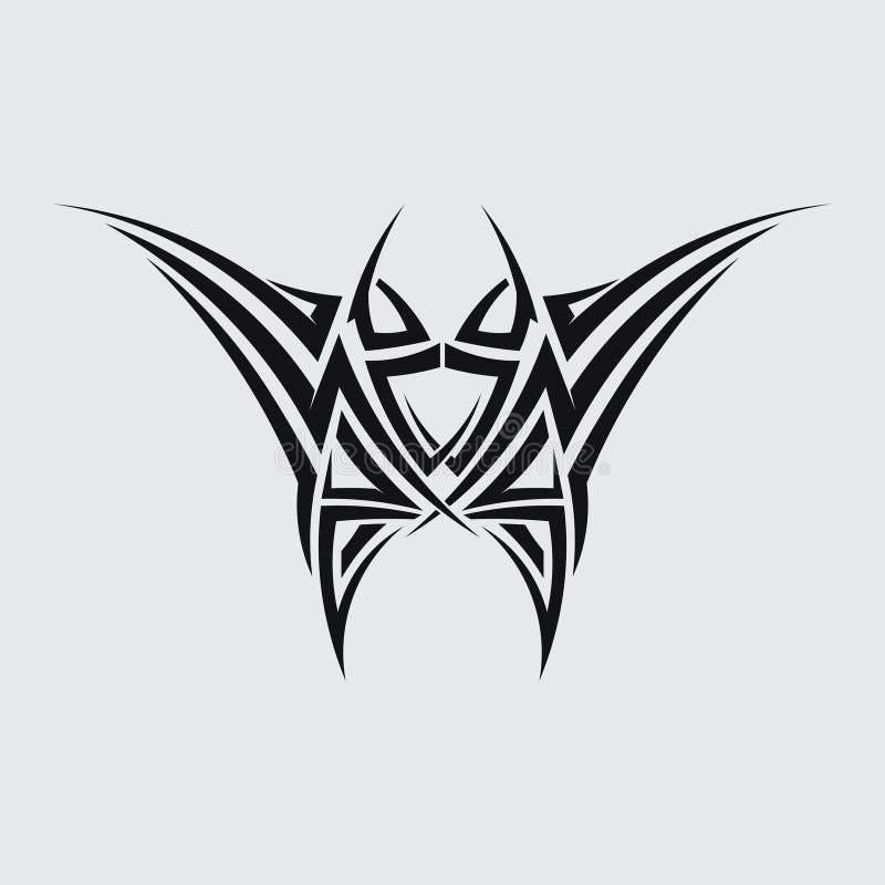 Black Tribal Vector Logo Design Icon and Sign Tribal Stock Illustration ...
