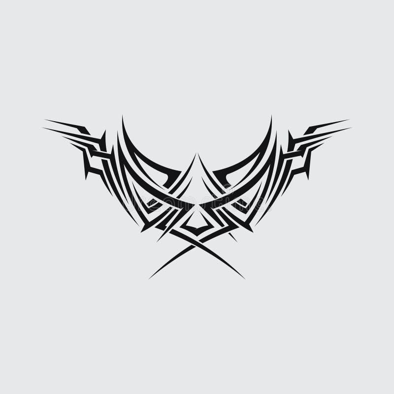 Black Tribal Vector Logo Design Icon and Sign Tribal Stock Illustration ...