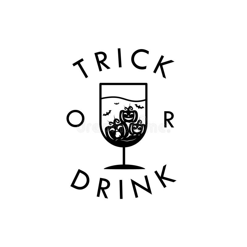 Black Trick or Drink Design Vector Stock Vector - Illustration of ...