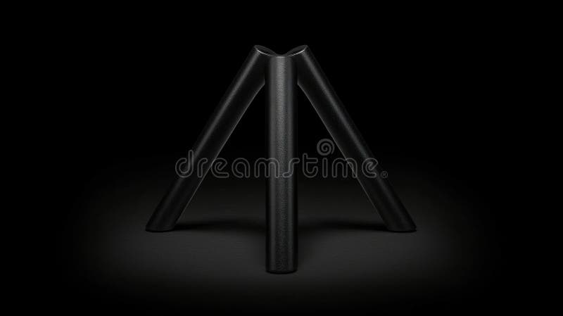 A Black Tripod Stand with Three Legs. Stock Image - Image of striking ...
