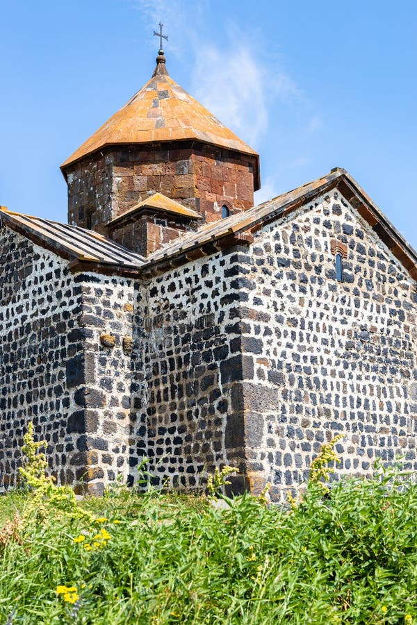 Black Tuff Stone Walls of Church in Sevanavank Stock Photo - Image of ...