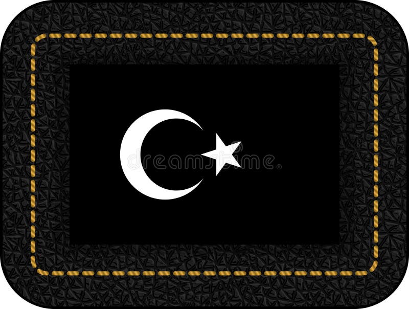 Black Turkish Flag with White Crescent and Star. National Flag O Stock ...