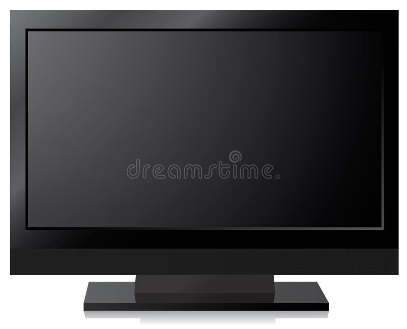 Black LCD, LED, Plasma TV Screen Stock Vector - Illustration of high ...