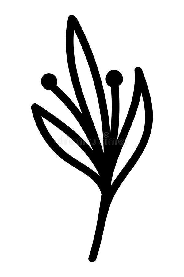 A PAINTED TWIG on a WHITE BACKGROUND Stock Illustration - Illustration ...