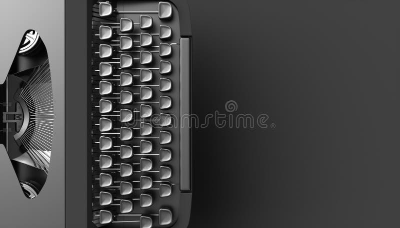 Black Typewriter with Paper Art Illustration Stock Illustration ...