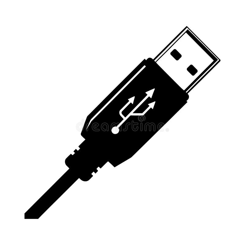 Black Serial Port Connector Icon Stock Illustrations – 217 Black Serial ...