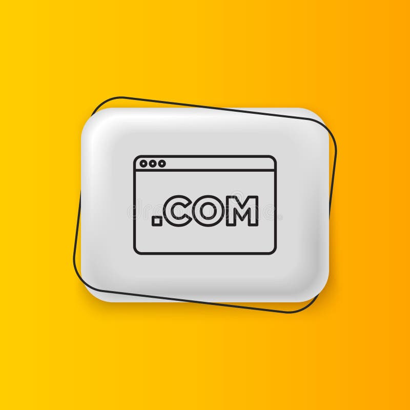 Black UI or UX Design Icon Isolated on Yellow Background. Silver ...