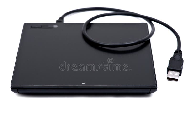 Portable, External Cd, Dvd Reader Writer Stock Image - Image of ...