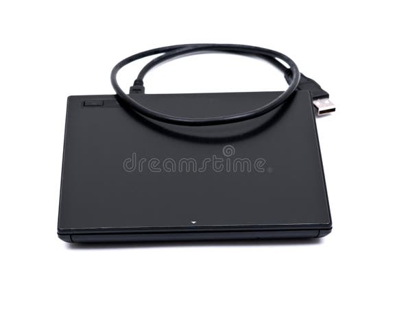 Portable, External Cd, Dvd Reader Writer Stock Photo - Image of ...