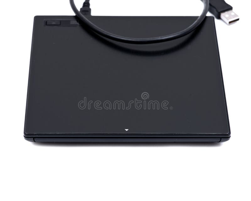 Portable, External Cd, Dvd Reader Writer Stock Photo - Image of open ...