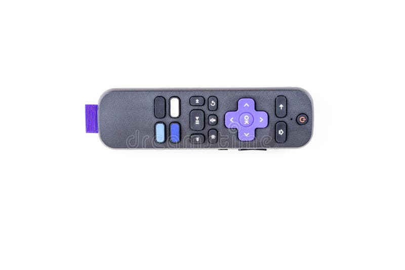 Black Unbranded Device Remote with Purple Blue and Black Buttons Stock ...