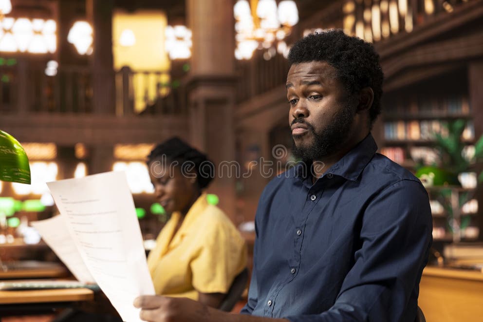 Black University Student Feeling Anxious and Struggling with Learning ...