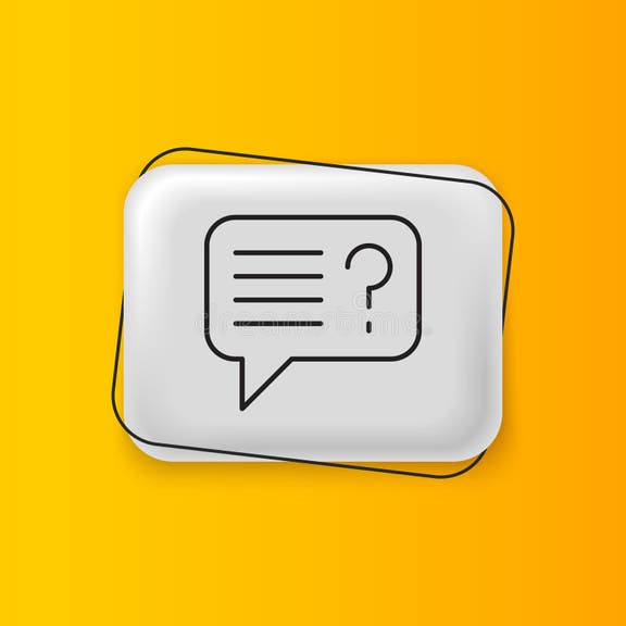 Black Unknown Search Icon Isolated on Yellow Background. Magnifying ...