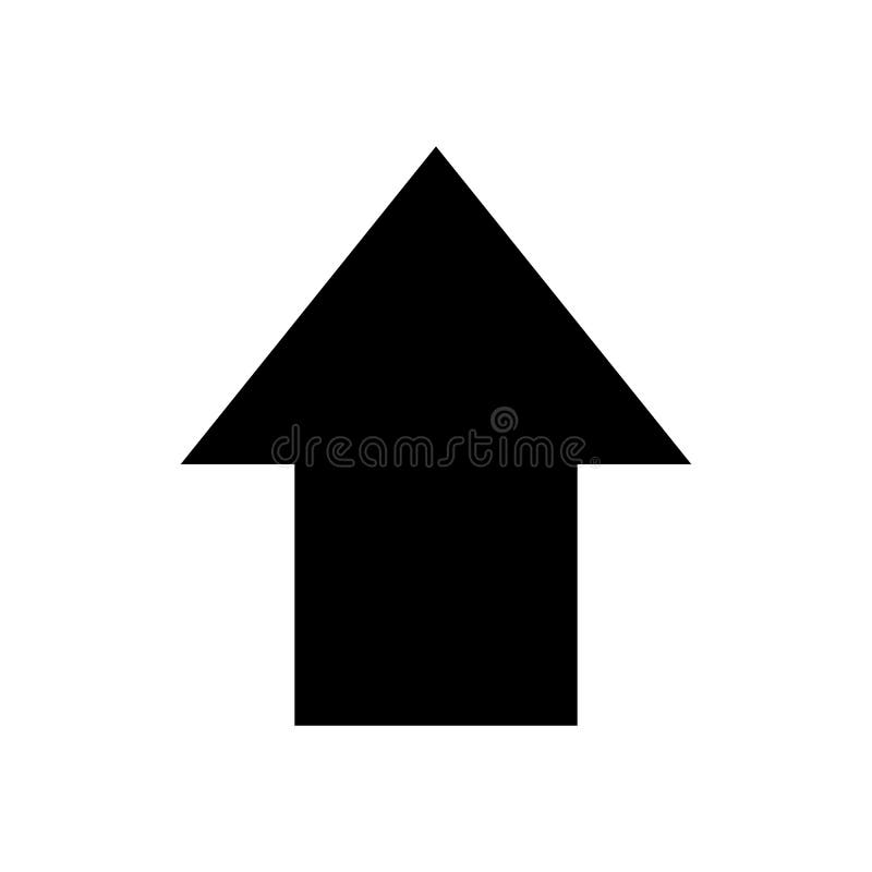 Black Up Arrow Icon for Web and Apps. Stock Vector - Illustration of ...