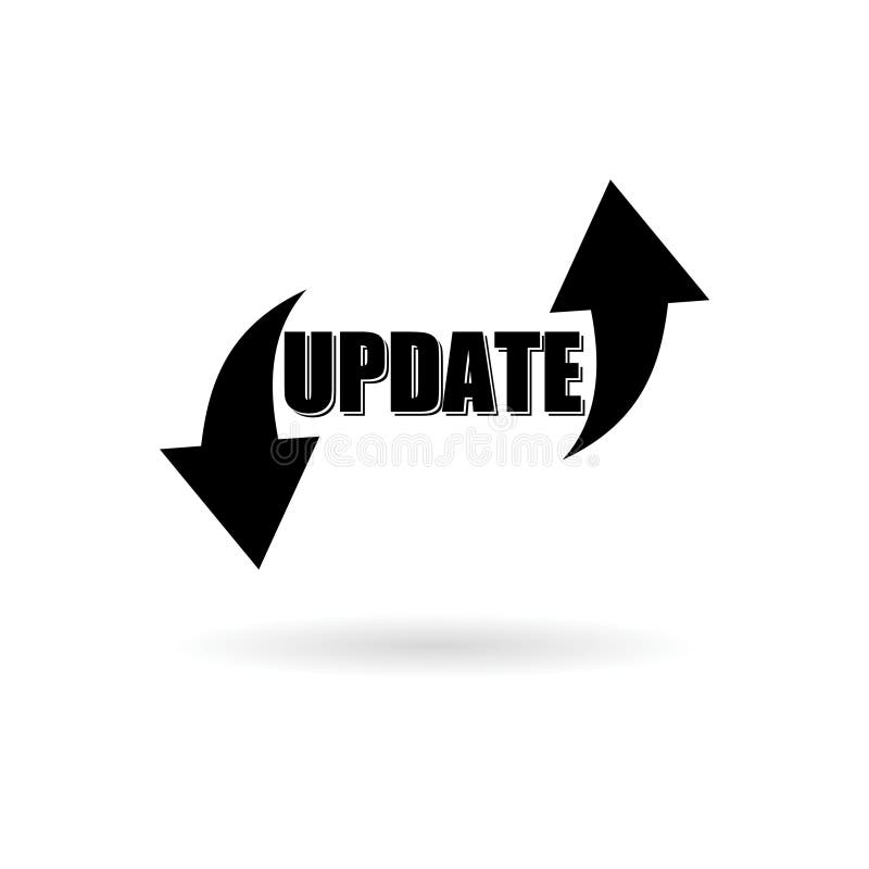 Black Update Isolated Vector Icon. Simple Element Illustration from ...