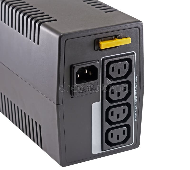 The black UPS stock photo. Image of surge, wire, power - 75828512