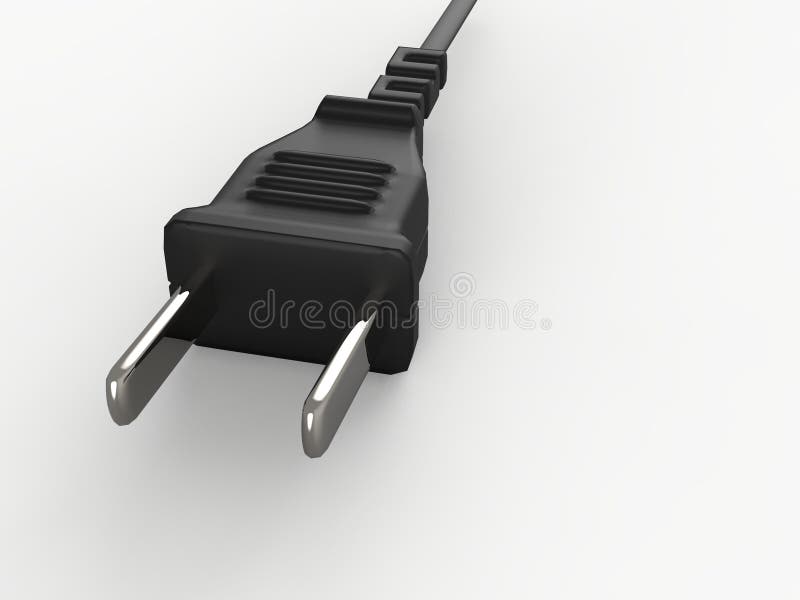 Black plug stock image. Image of digitally, electricity - 56114061