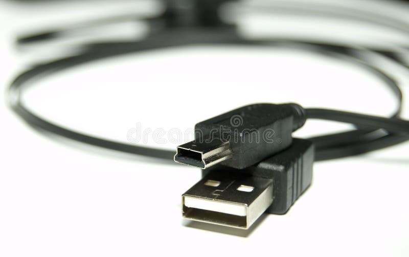 Mini USB stock photo. Image of black, white, cord, plastic - 184446
