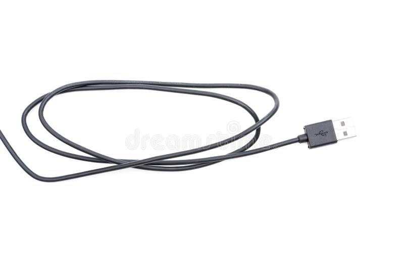Black USB cable connector stock image. Image of electronic - 78992007