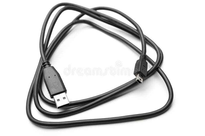 Black USB Cable stock image. Image of electronic, peripheral - 38459637