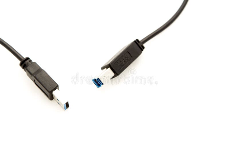 Black USB cable port. stock photo. Image of communication - 71031414