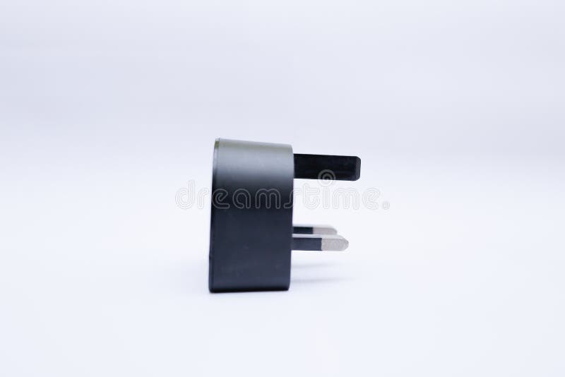 Black USB Charger Head/adapter on a White Background Stock Photo ...