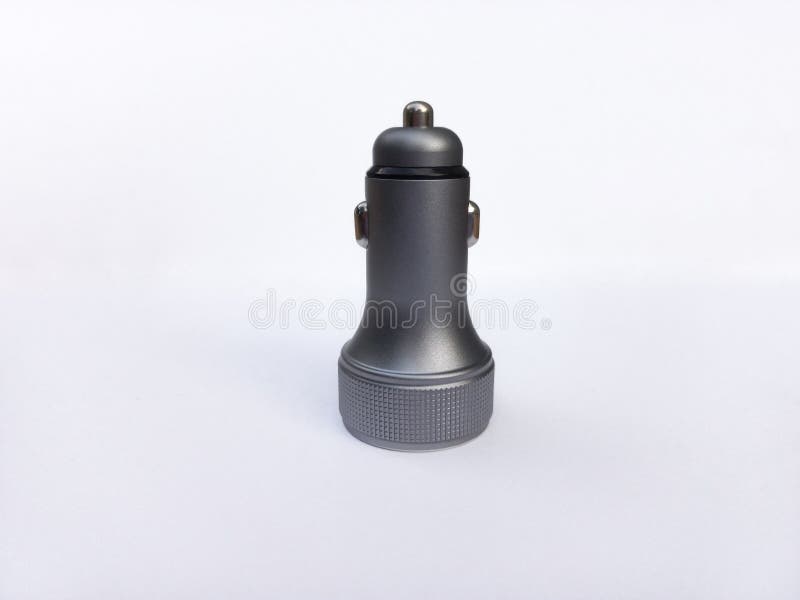 Black USB Electronics Device Car Charger Isolated on White Stock Image ...