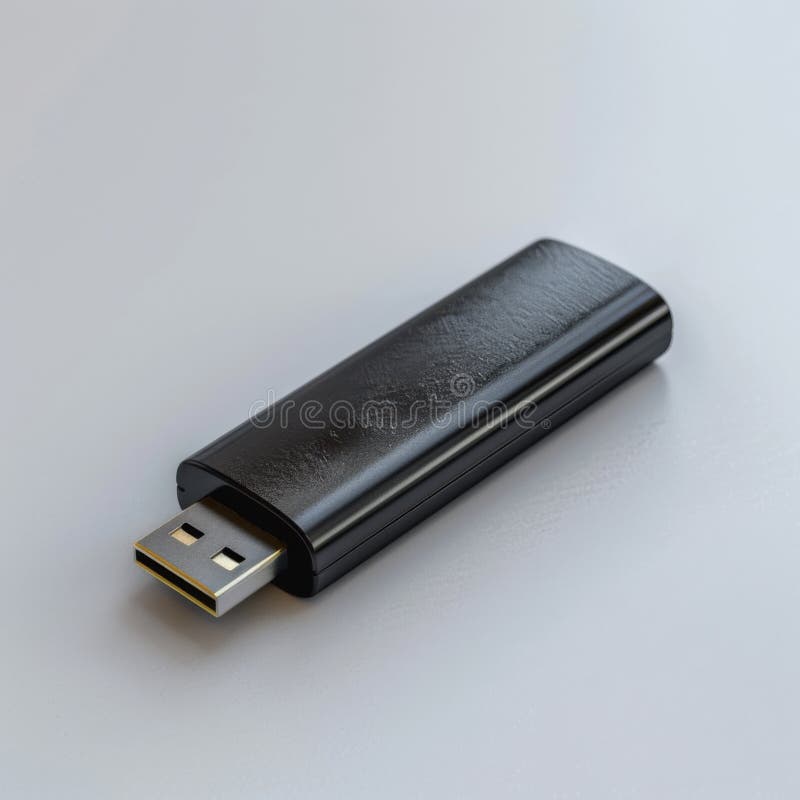 Black Usb Flash Drive on Grey Surface, Used for Data Storage and ...