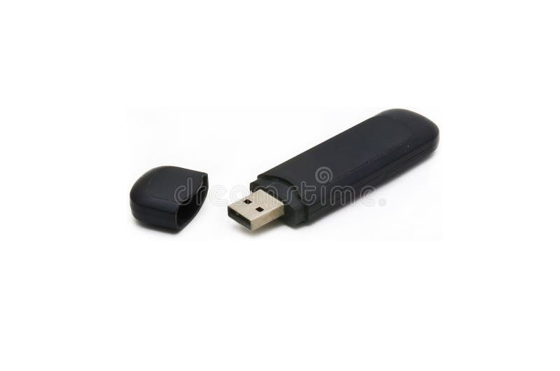 Black Usb Flash Drive Isolated on the White Background Stock Image ...