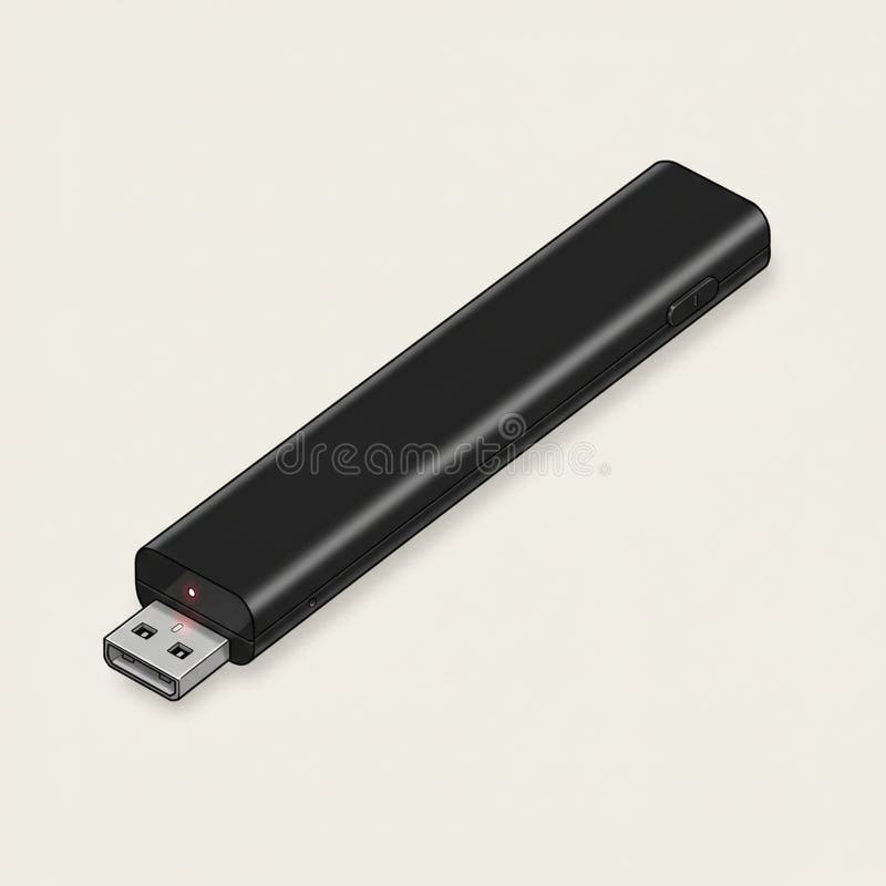 A Black USB Flash Drive with a Rectangular, Sleek Design. the USB ...