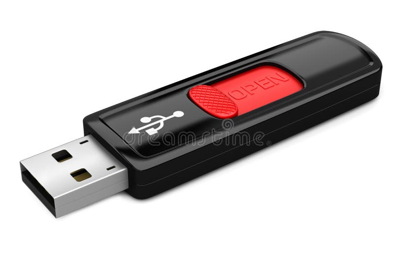 Black USB flash drive stock illustration. Illustration of card - 47598835