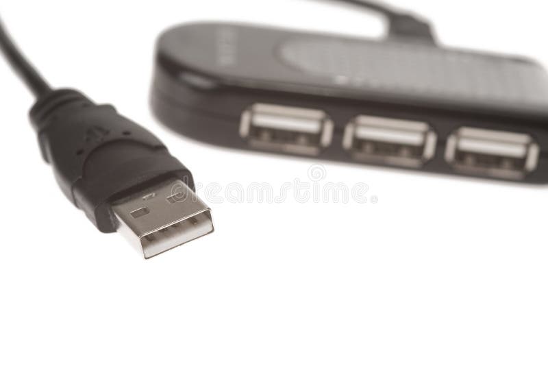 Black usb hub stock image. Image of connect, modern, data - 10614269