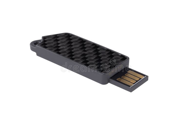 Black USB Memory Stick on Isolated Soft Background Stock Photo - Image ...