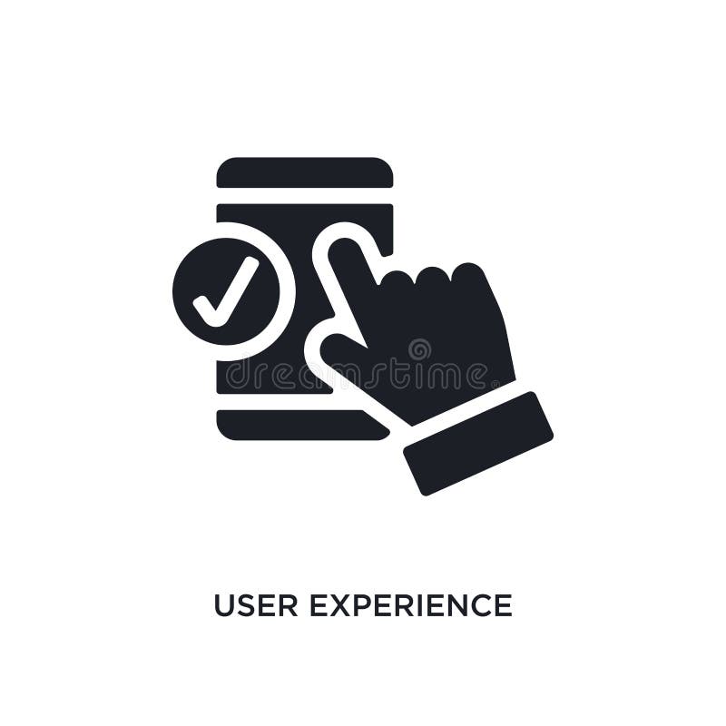 Black User Experience Isolated Vector Icon. Simple Element Illustration ...