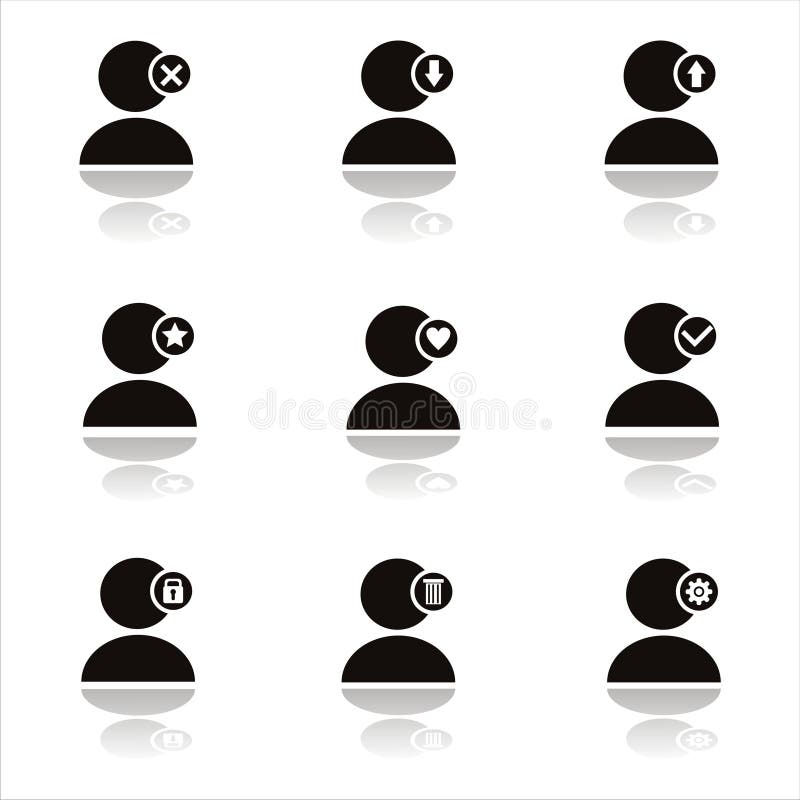 Black User Icons Picture. Image: 19206709