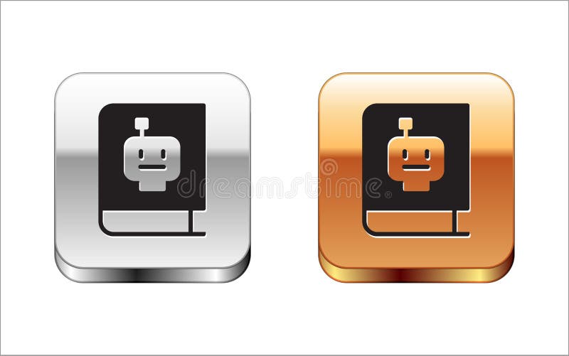 Black User Manual Icon Isolated on White Background. User Guide Book ...