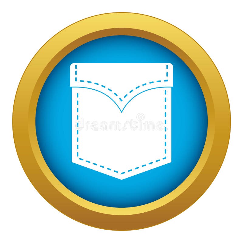 Black Valve Pocket Icon Blue Vector Isolated Stock Vector ...