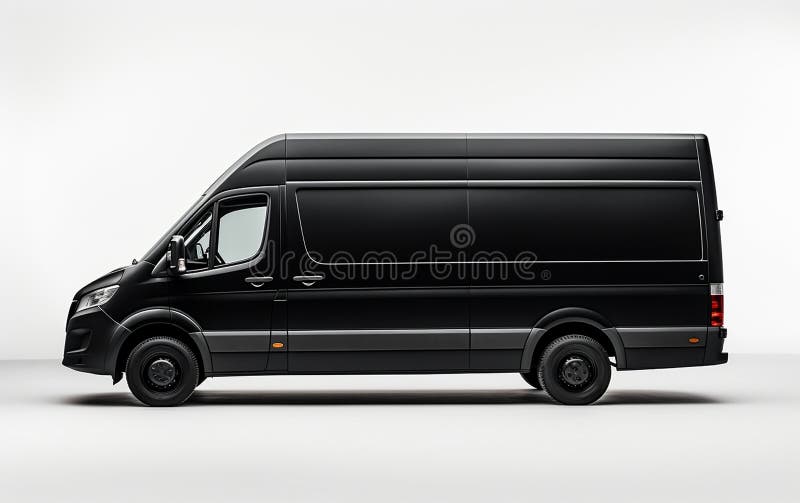"a Black Van on a White Background -Generative Ai Stock Illustration ...