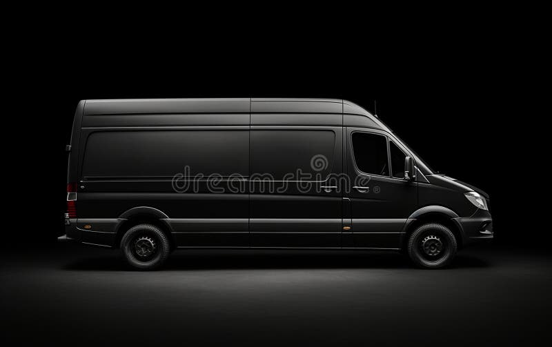 "a Black Van on a White Background -Generative Ai Stock Illustration ...