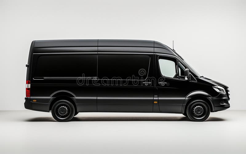 "a Black Van on a White Background -Generative Ai Stock Illustration ...