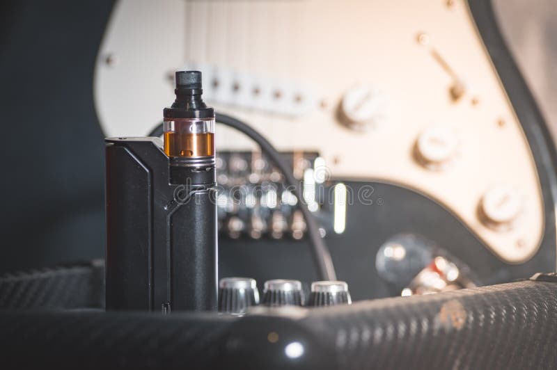 Black Vaporizer in the Smoke Stock Image - Image of smoking ...