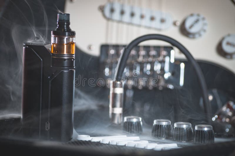 Black Vaporizer In The Smoke Stock Image - Image of black, smoke: 87370473