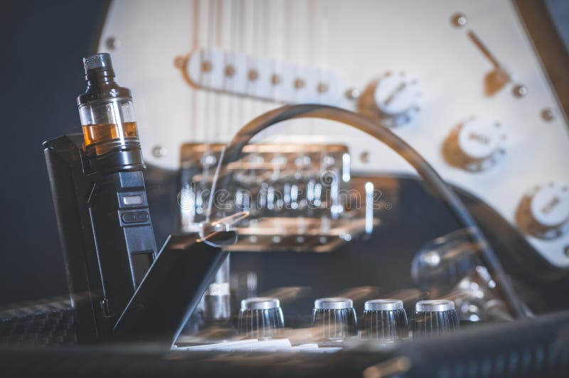 Black Vaporizer in the Smoke Stock Photo - Image of male, aerosol: 87446054