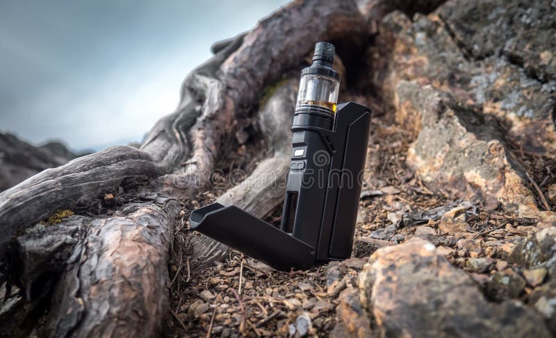 Black Vaporizer in the Smoke Stock Image - Image of ecig, cartridge ...