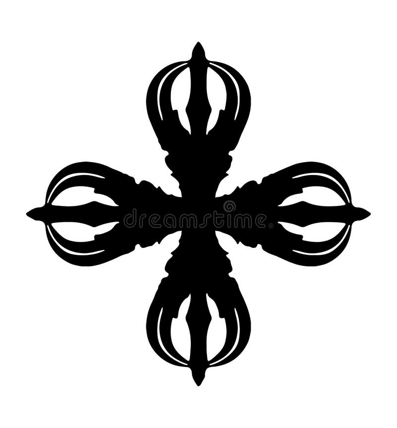 Black Varja Silhouette Isolated on White Background Stock Vector ...