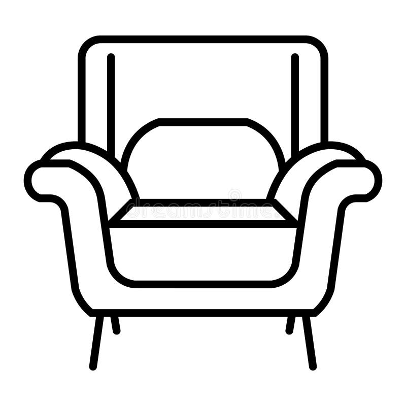Black Vector Armchair Icon on White Background Stock Vector ...