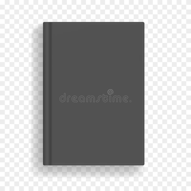 Black Vector Blank Realistic A4 Book Mockup Stock Vector - Illustration ...
