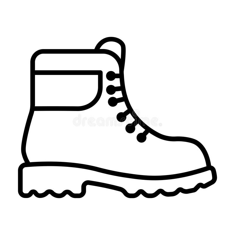 Black Vector Boot Icon on White Background Stock Vector - Illustration ...