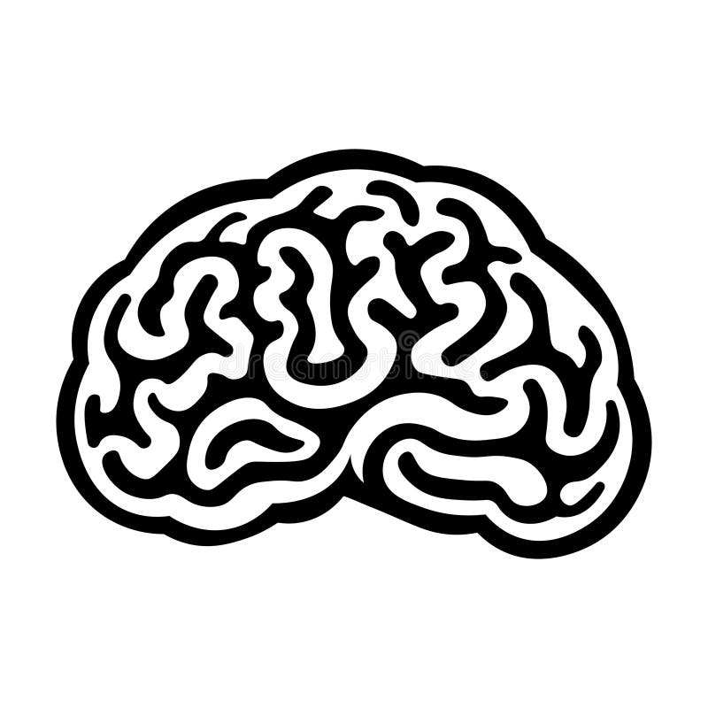 Black White Brain Vector Icon Stock Illustrations – 14,664 Black White ...