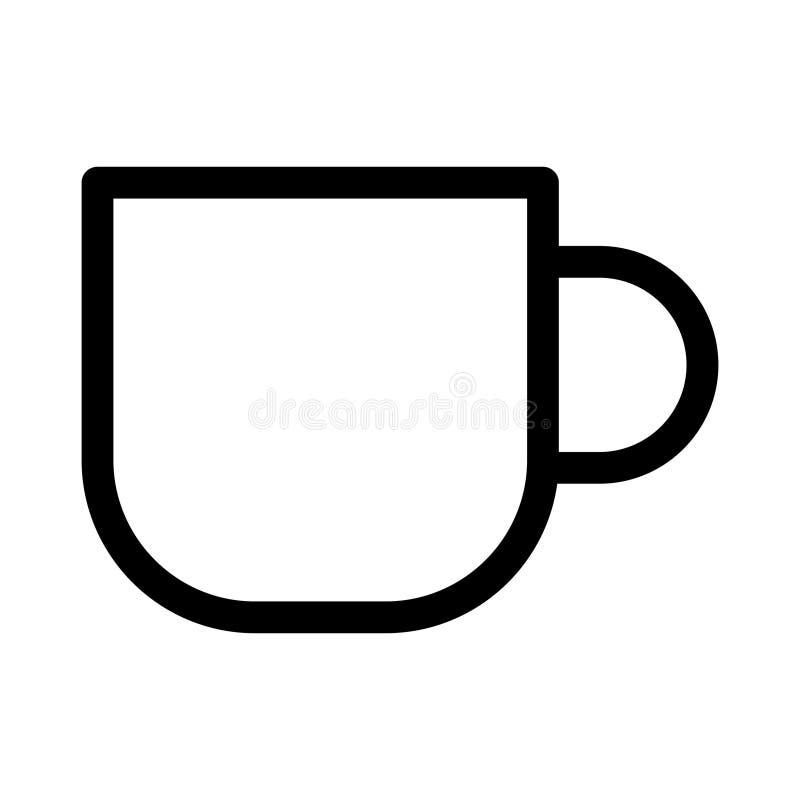 Black Vector Cup Icon on White Background Stock Vector - Illustration ...